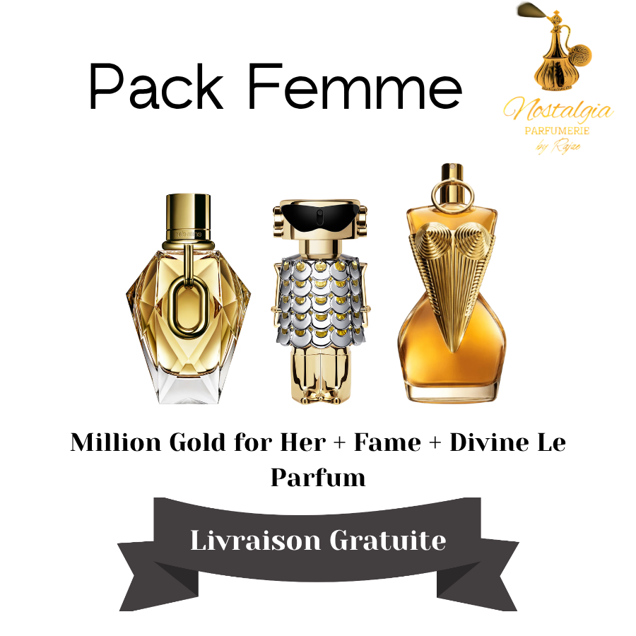 Fame + Divine Le Parfum + Million Gold For Her – PARFUMERIE NOSTALGIA